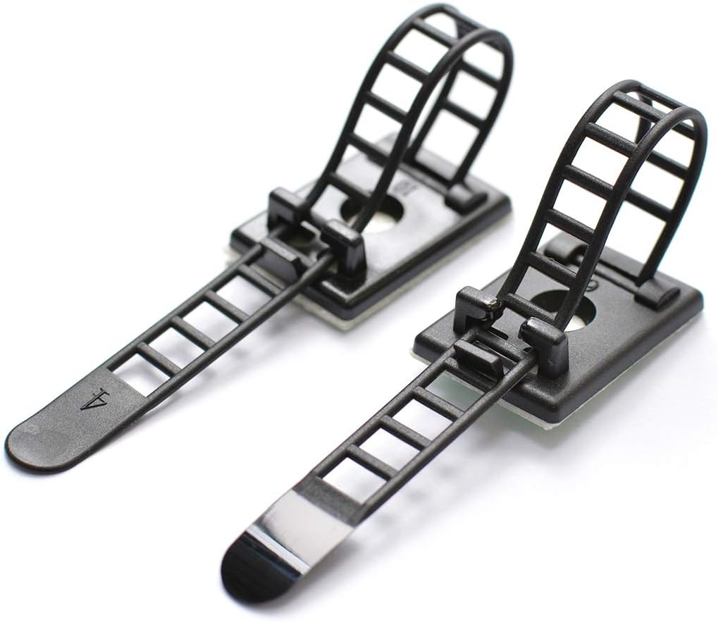 50 attaches câbles adhésives avec fixation par vis - Clips de gestion ...