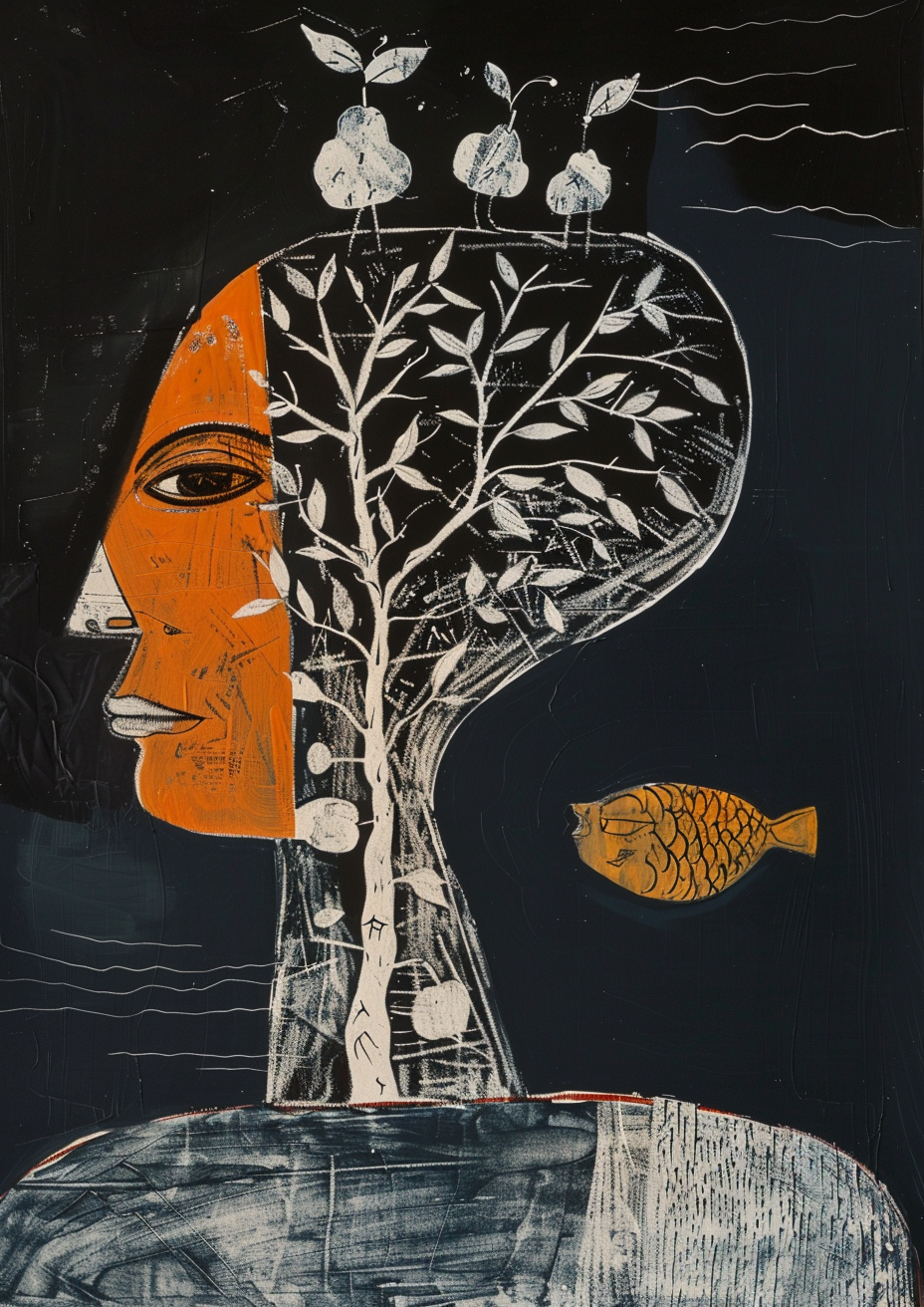 Lámina POLARTE 50x70. Sinfonía de Raíces y Peces Oníricos | Leroy Merlin
