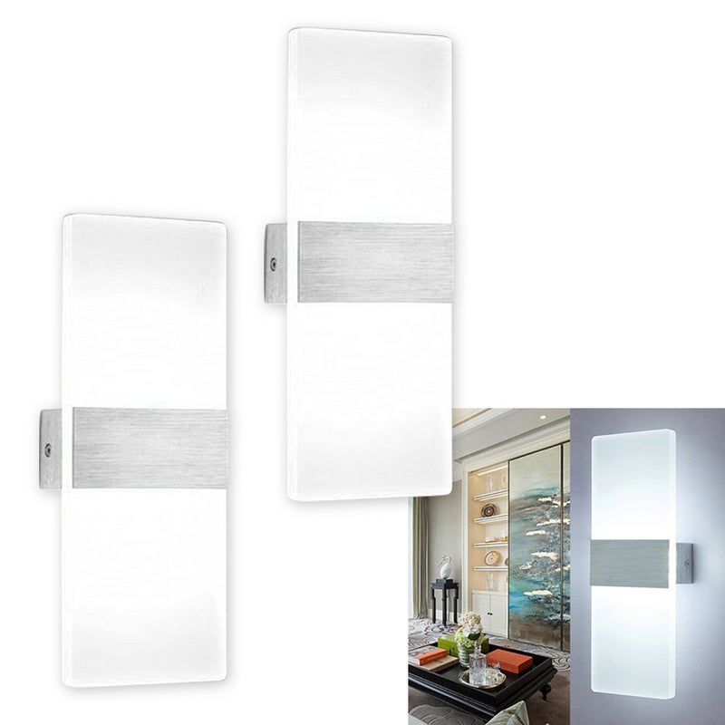 2X LED Lámpara de Pared Interior Moderno Pasillo Lámpara Exterior ...