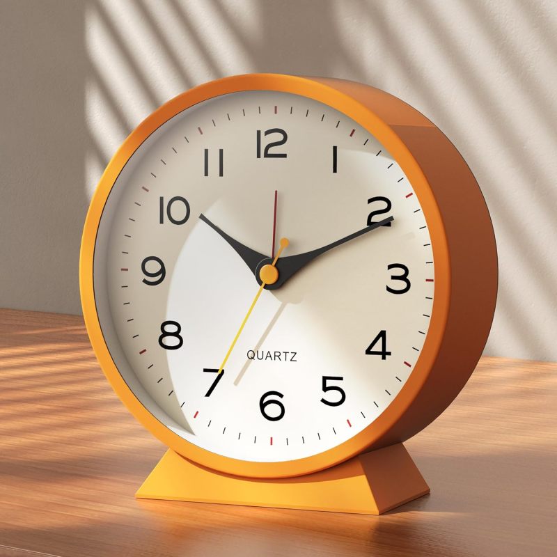 Reloj despertador analógico de 4,5 pulgadas, reloj retro de ordenador a ...
