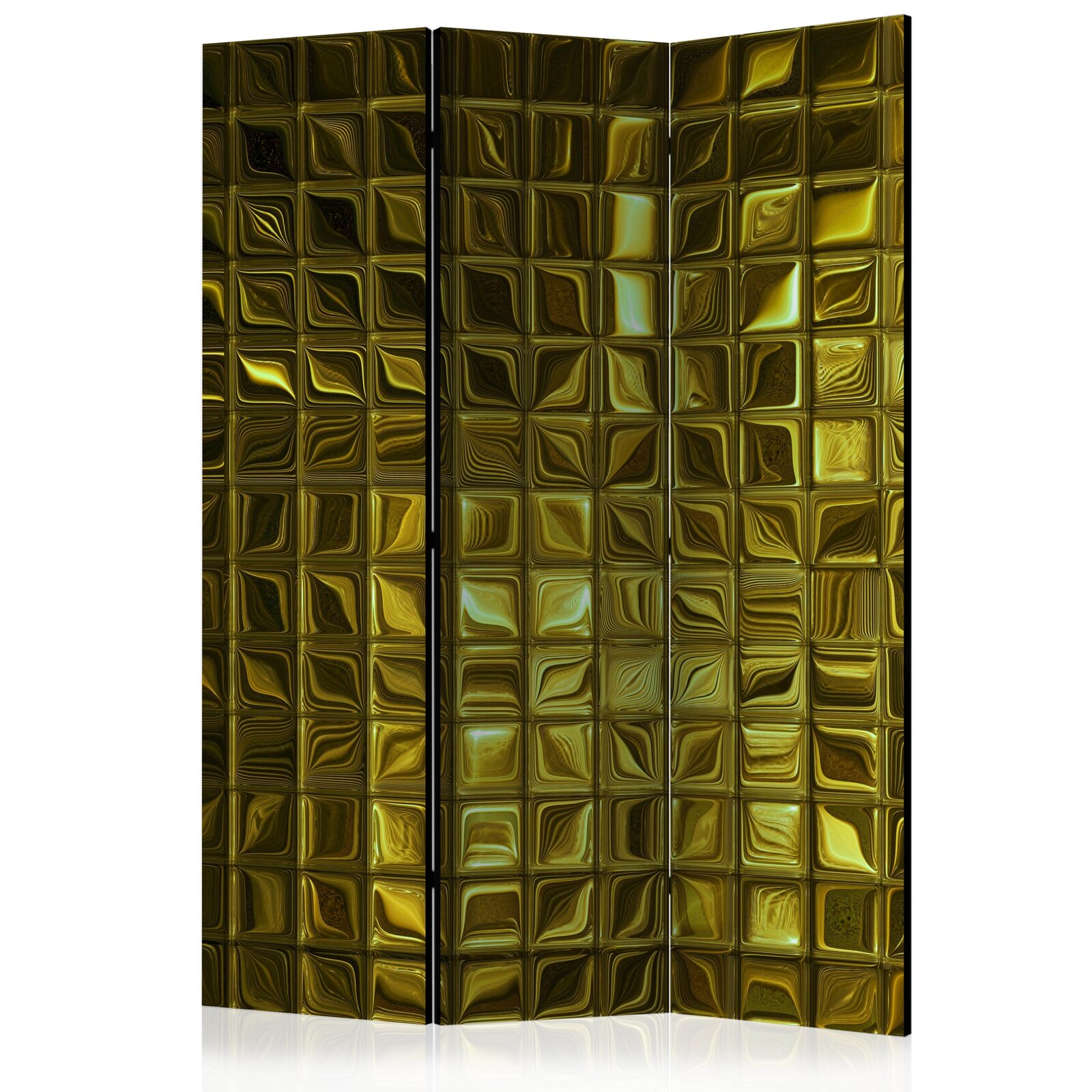 Paravent Golden Afterglow: Élégance & Intimité Design 135 x 172 cm Or ...