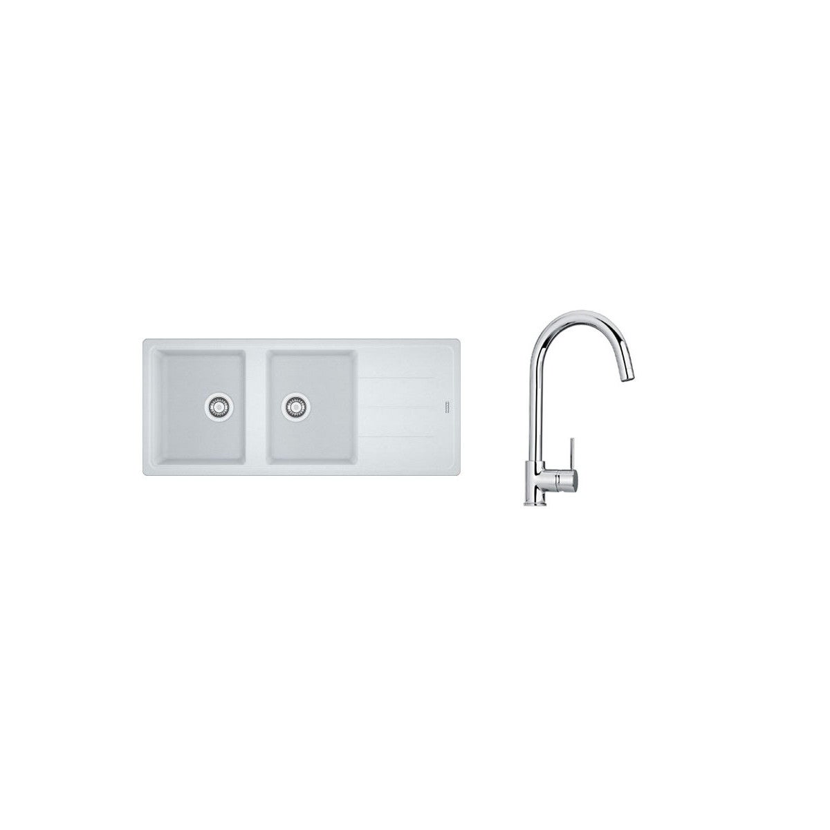 Pack Franke Basis Fragranit Bfg621 + Mitigeur Galb - Coloris : Blanc ...