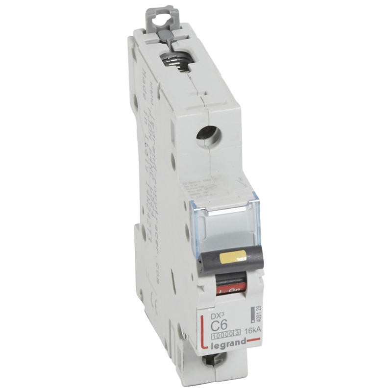 Disjoncteur DX_ 10000 - 16kA - 1P 230V~ à 400V~ - 6A - courbe C - 1 module | Bricoman