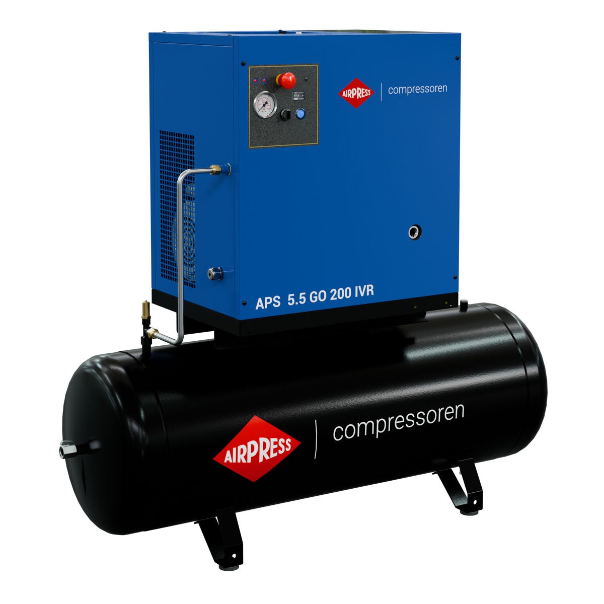 Compresseur à vis APS 5,5 GO 200 Combi IVR 5,5 CV/4 kW 10 bar 264-468 l ...