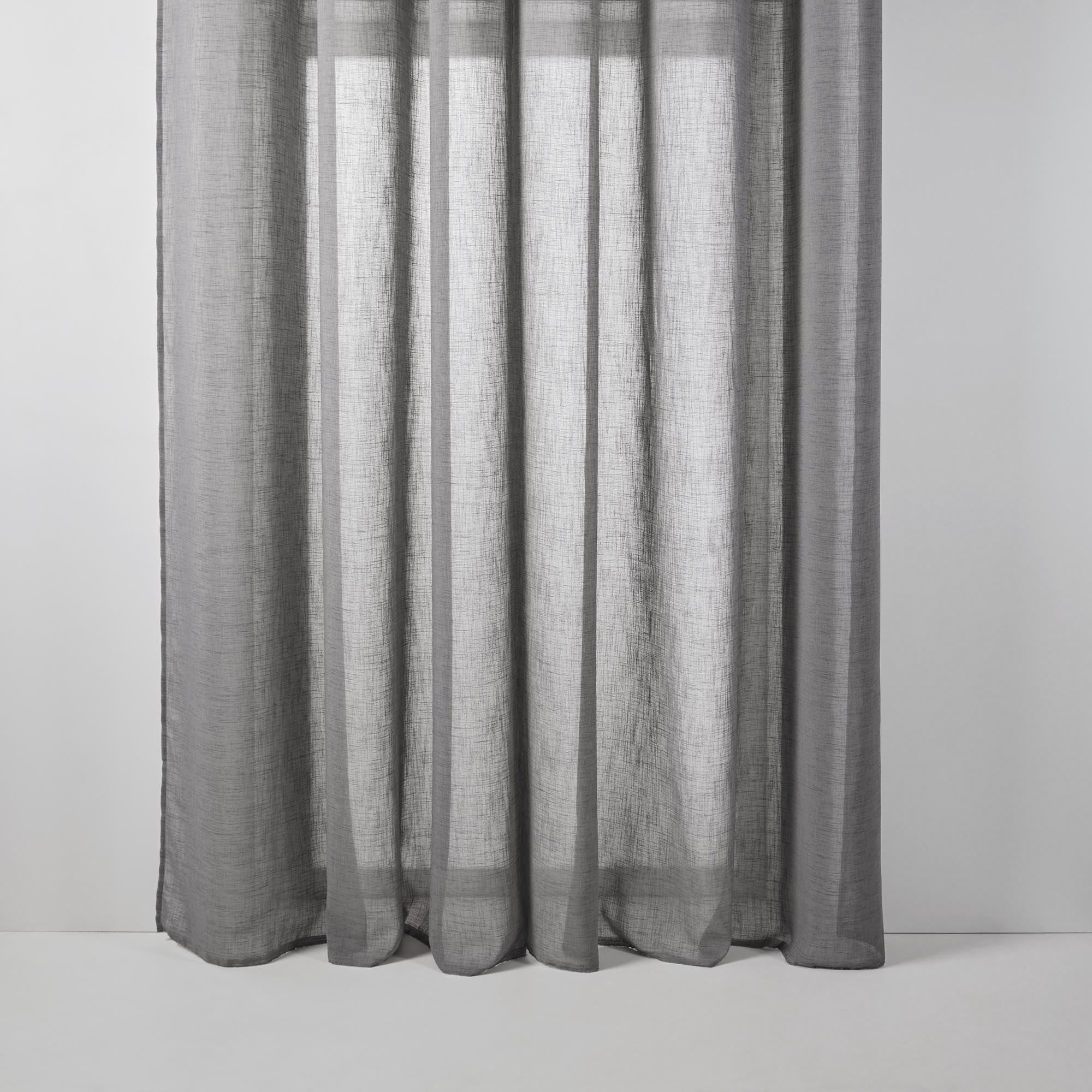 MADURA - Voilage Milos en Aspect lin vaporeux Gris 200x298 cm | Leroy ...