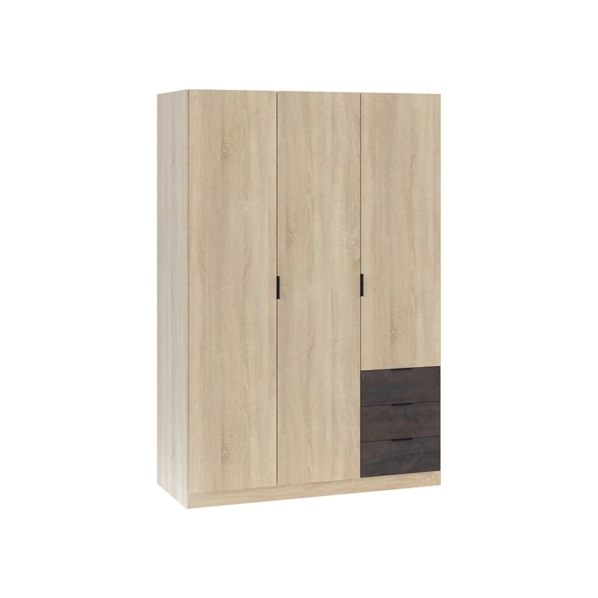 Garde-robe 3 portes Allentown, armoire de chambre 3 tiroirs, Armoire ...