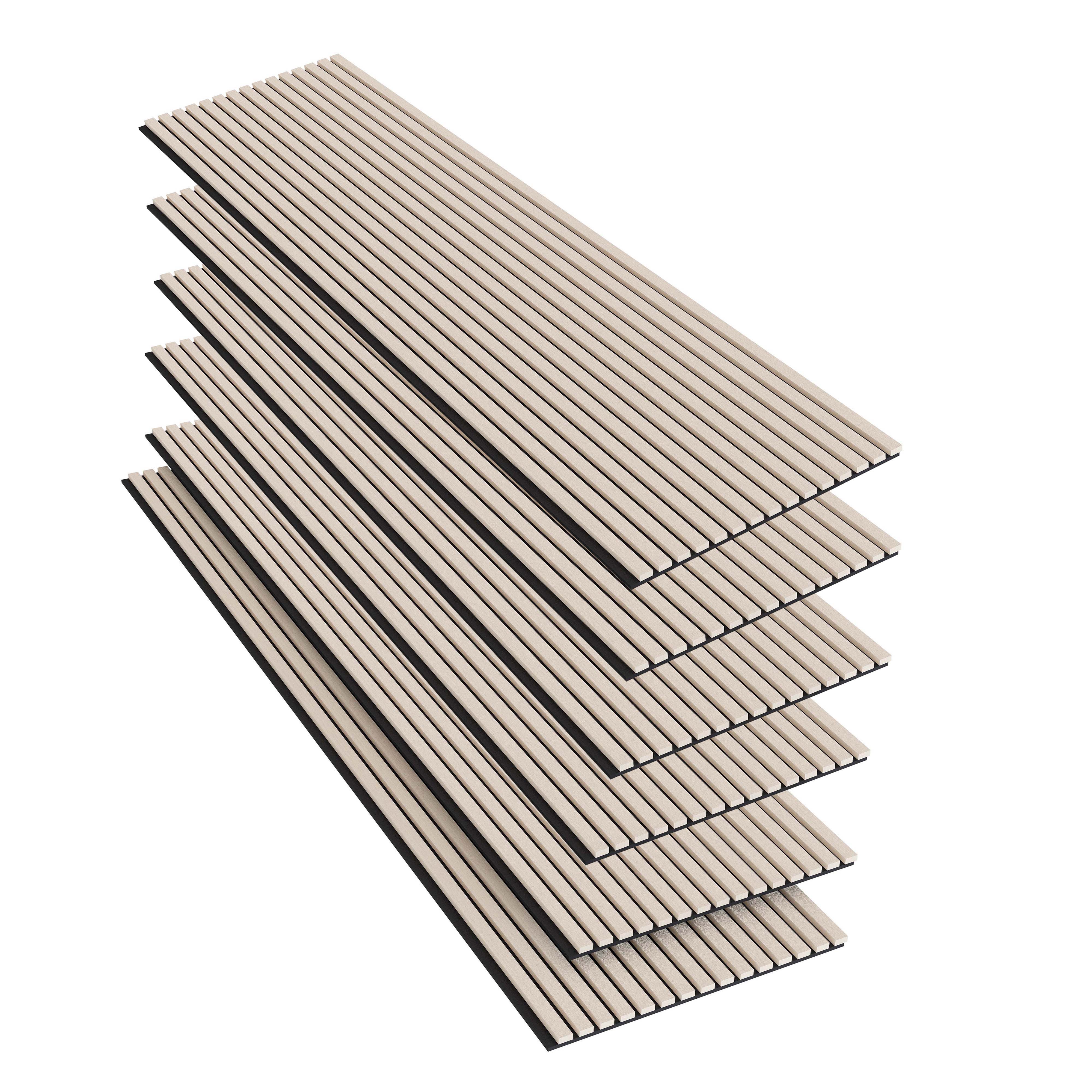 Lot de 6 - Ep. 21mm - 240 x 60cm - Chêne naturel - Panneaux muraux ...