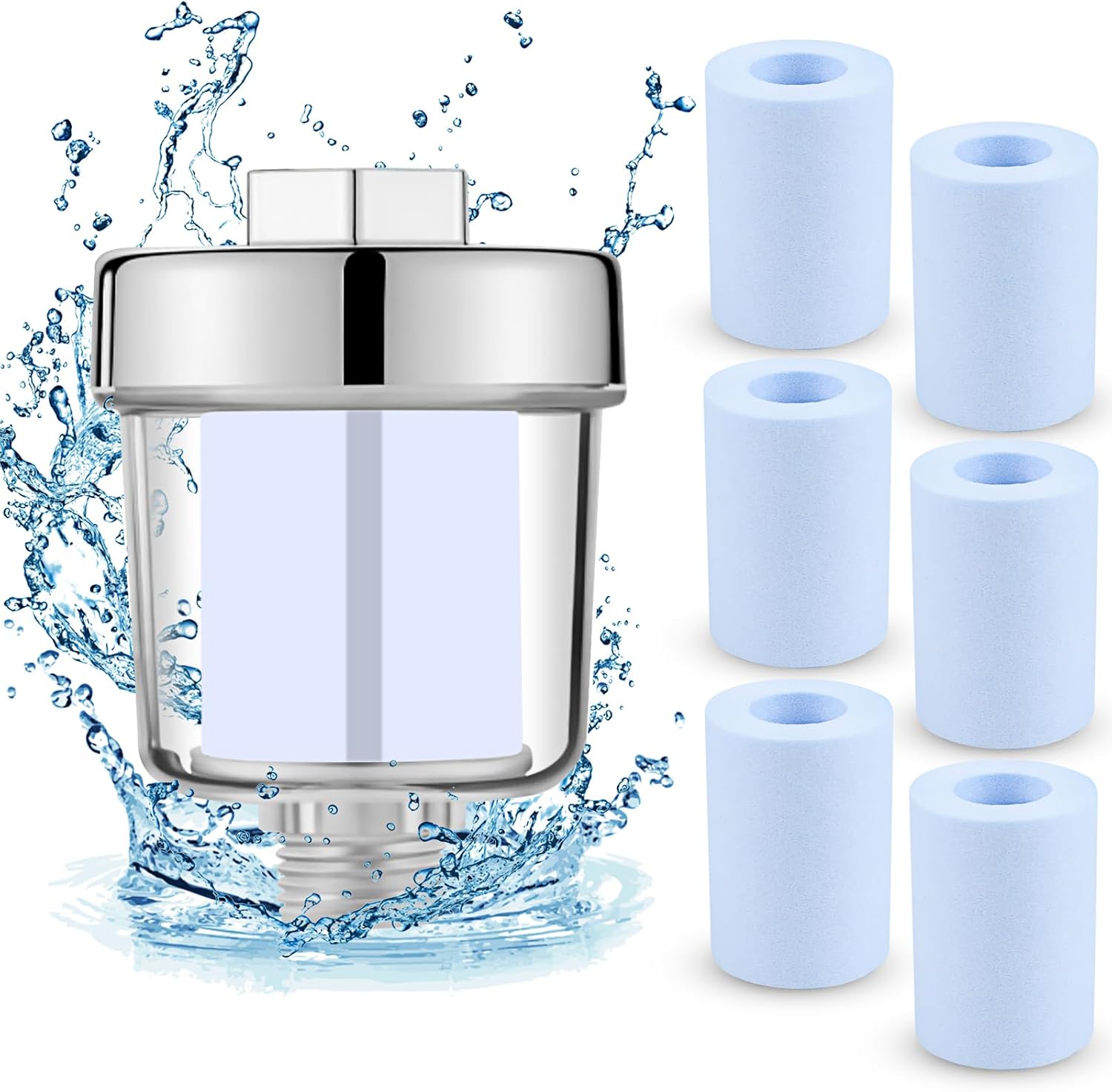 Filtro de ducha, filtro de agua para ducha con 6 cartuchos antical ...