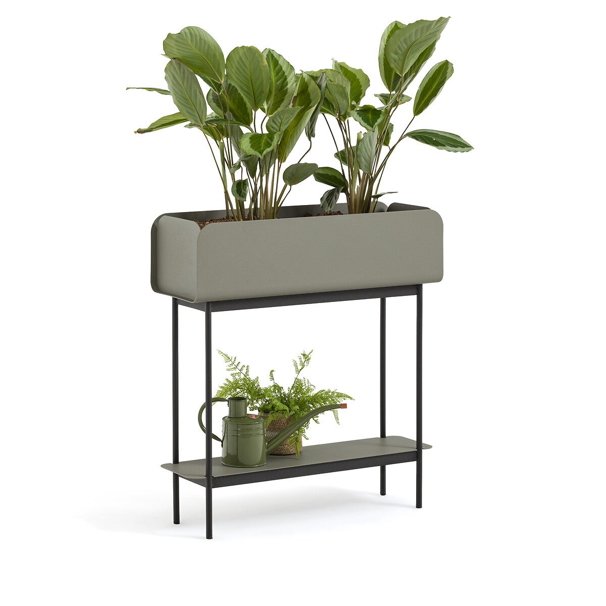 Jardinière haute en métal acier, Fleury - Vert sauge - taille unique ...