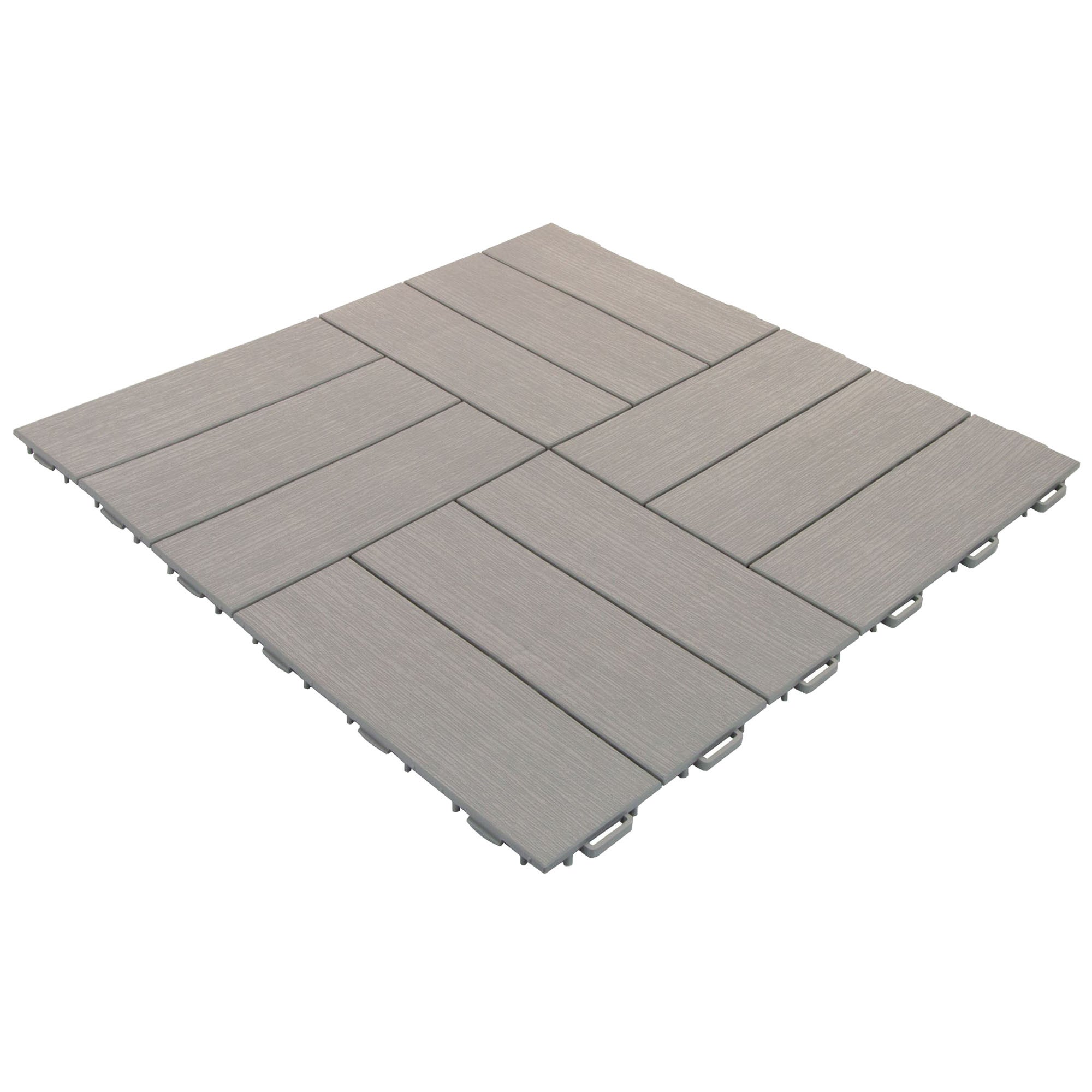 Carrelage terrasse extérieur 55,5 x 55,5 cm effet croix Mars - Gris ...