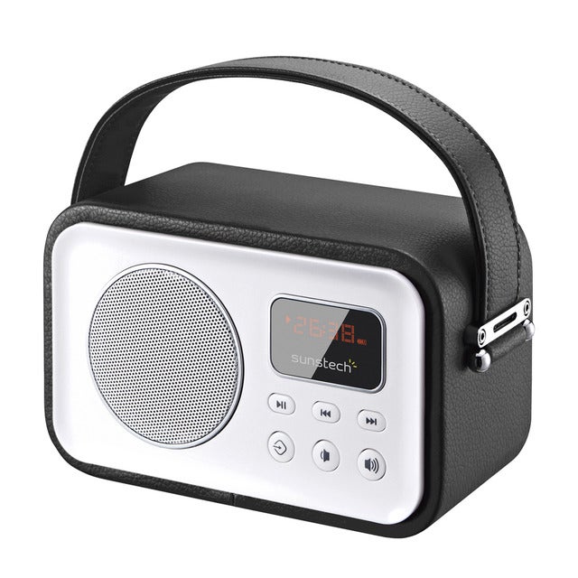RADIO PORTATIL SUNSTECH FM MADERA BT - LECTOR | Leroy Merlin