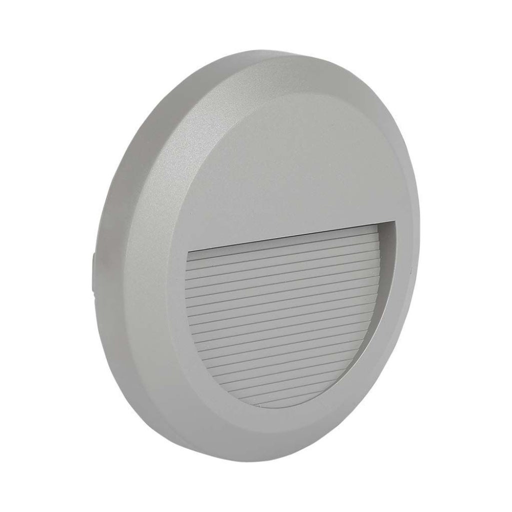 LED Downlight Round Surface Mount 2W Couleur Grey 3000K IP65 | Leroy Merlin
