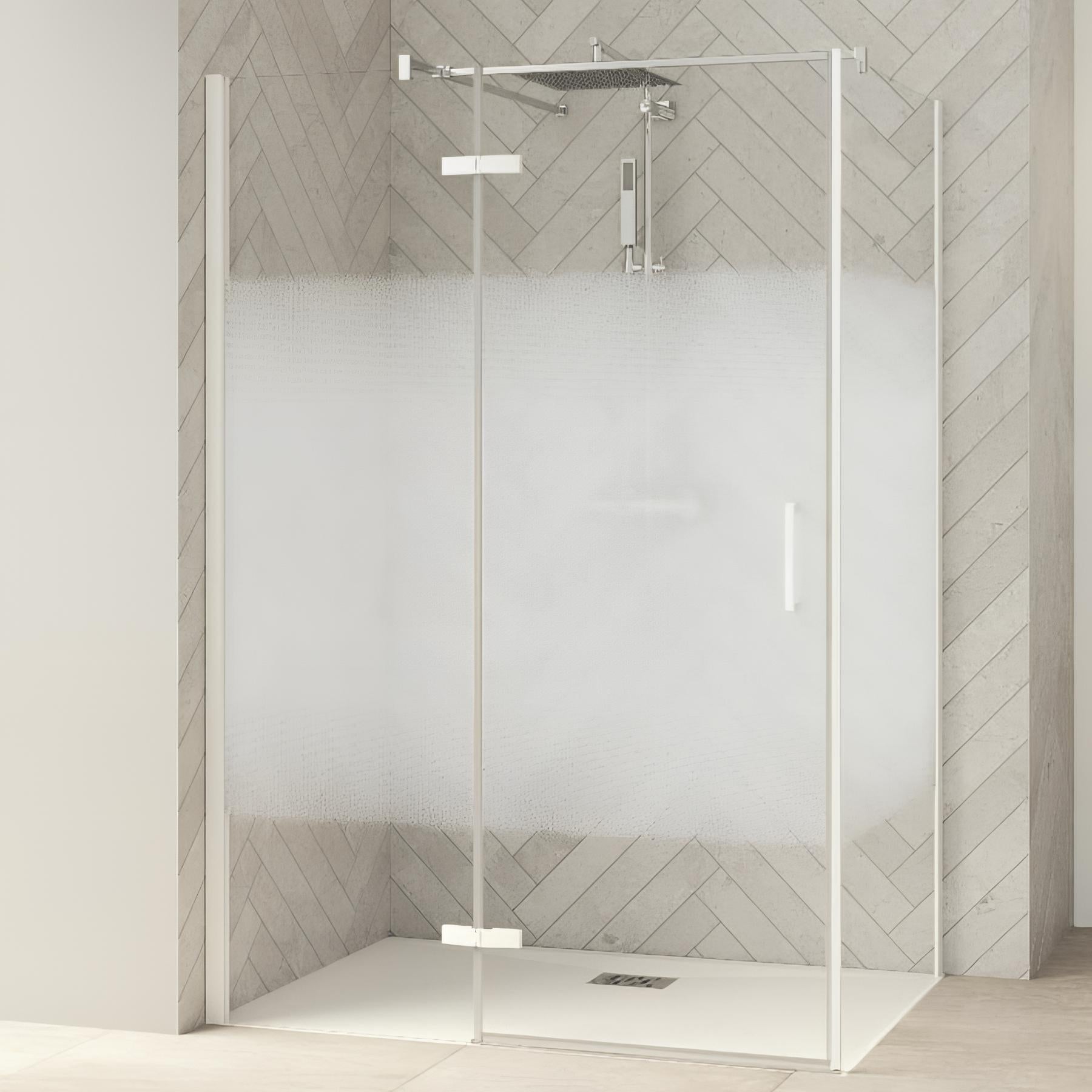 Paroi de douche kinedo Smart Design Fixe sans seuil pour montage en ...