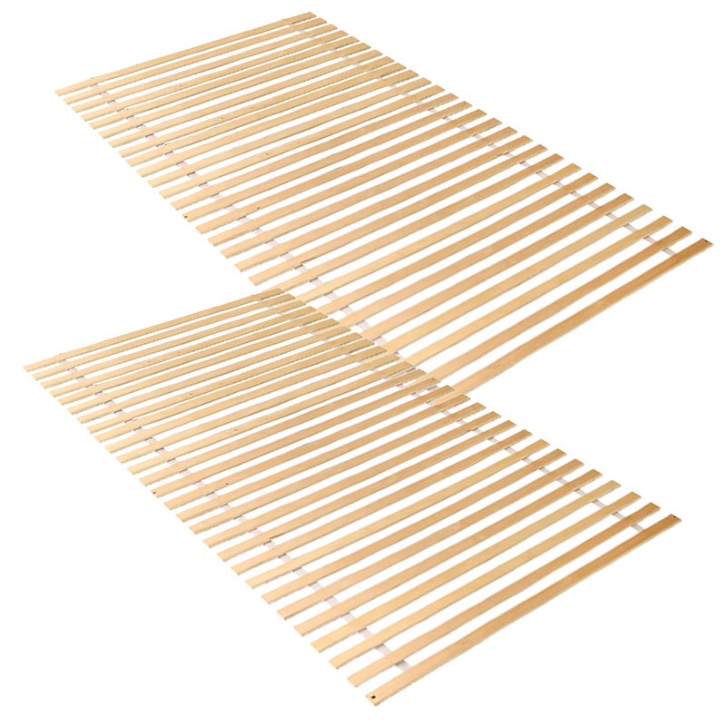2x Sommier flexible - 90x200 - Lattes en bois - Sommier à lattes ...