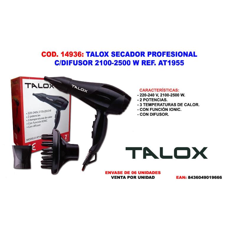 Talox secador profesional c-difusor 2100-2500 w at1955 | Leroy Merlin