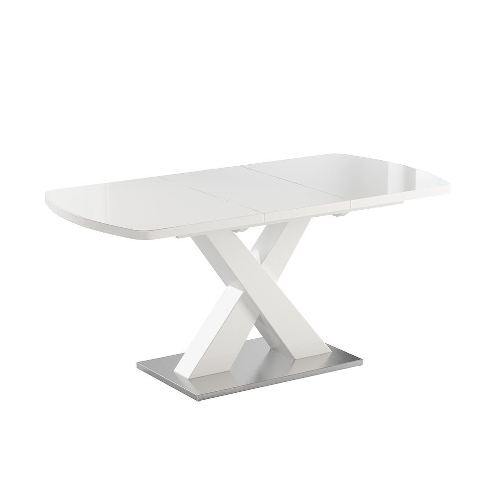 Vicco Table de salle à manger Chinto, Blanc, 120x80cm extensible ...