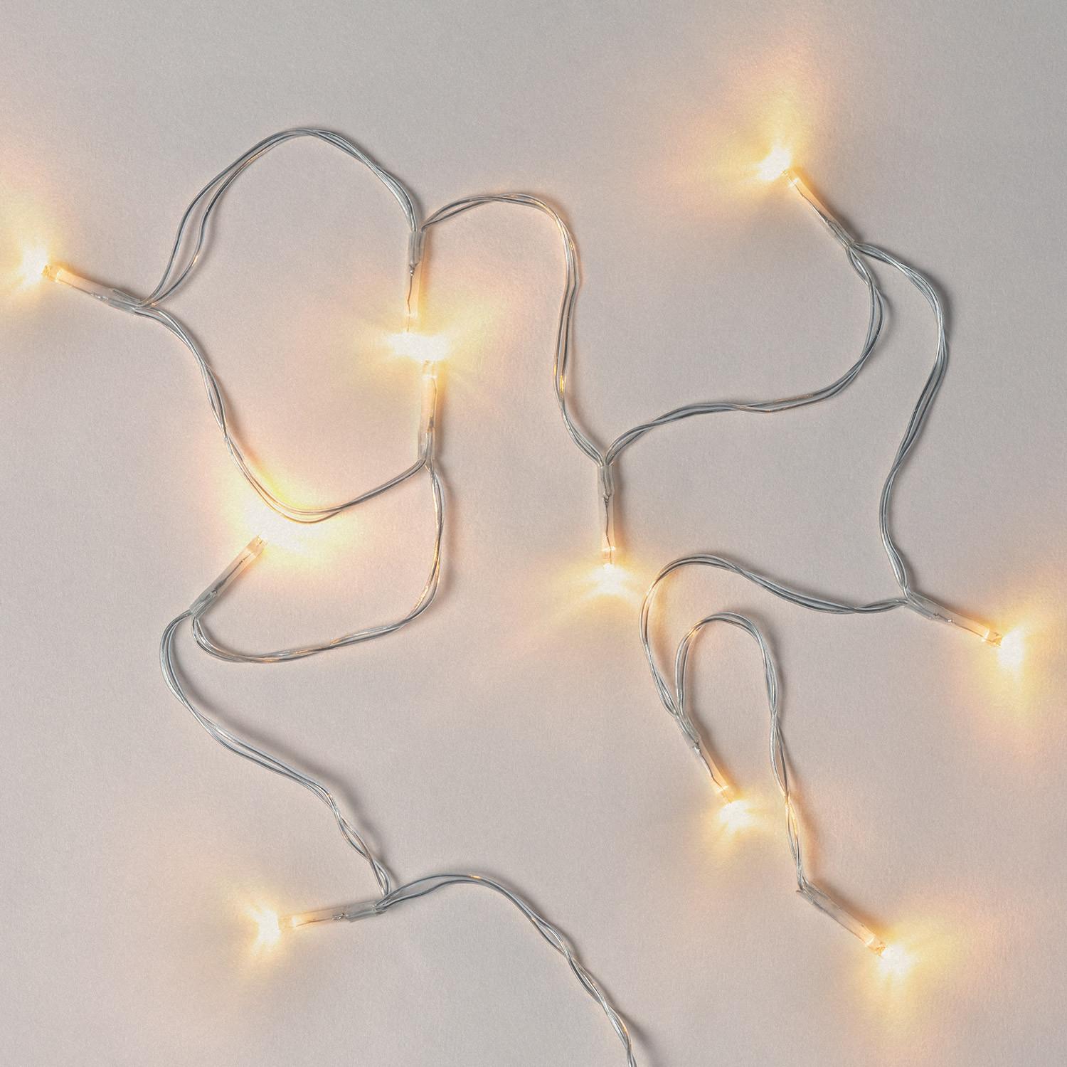 Ledkia Ghirlanda Cavo LED a Pile 1m Bianco Caldo con Timer Bianco Caldo ...