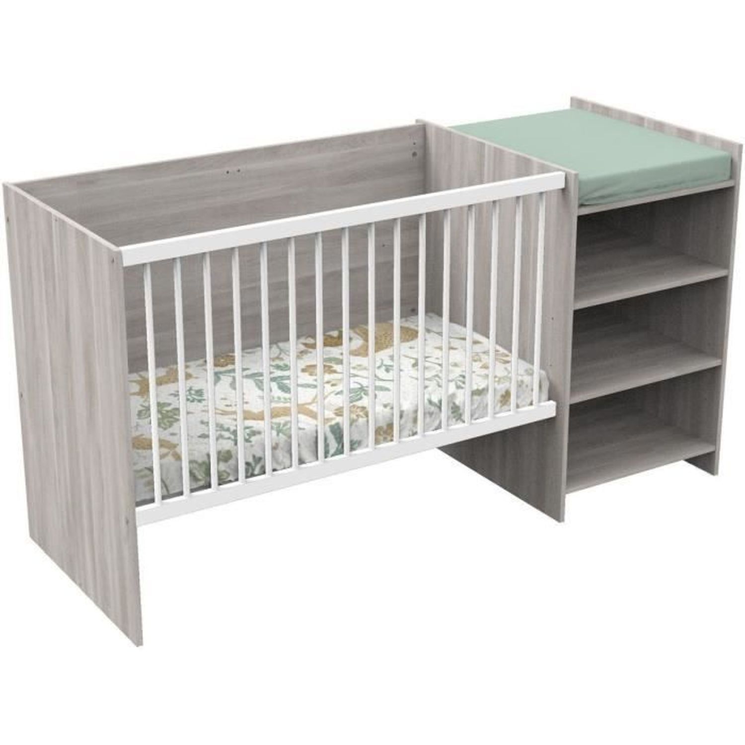 Lit bébé combiné - 120 x 60 cm - Evolutif en 90 x 190 cm - Baby Price ...