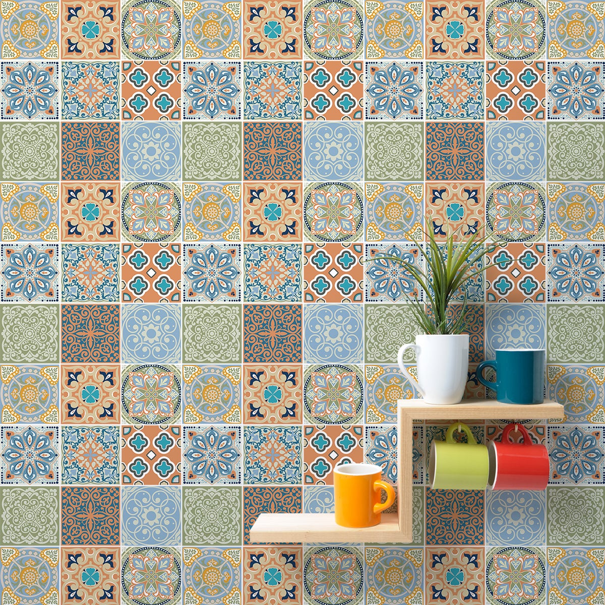 9 vinilos azulejos scotino - adhesivo de pared - revestimiento sticker ...