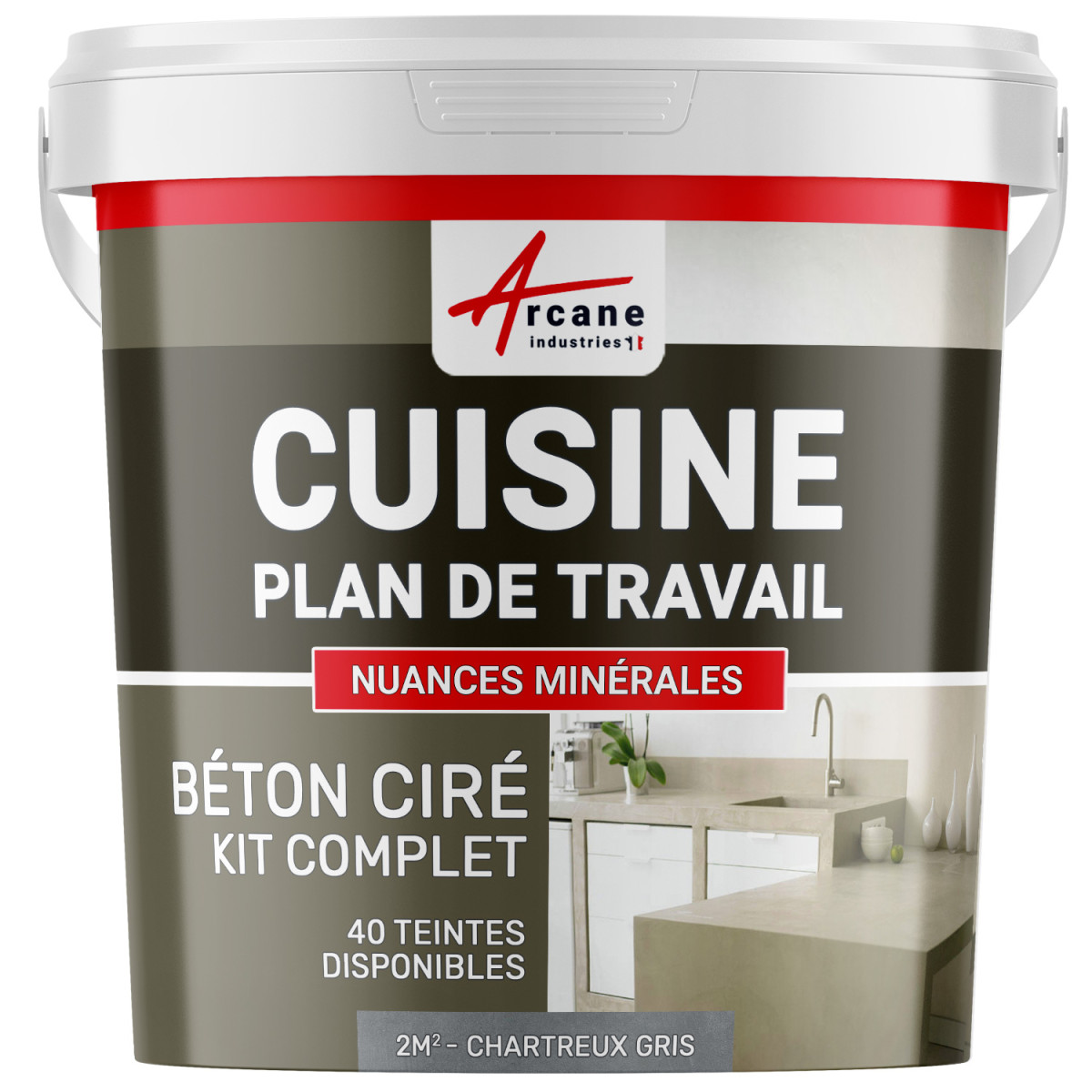 BÉTON CIRÉ - KIT BÉTON CIRÉ CUISINE ET PLAN DE TRAVAIL - 2 m² (en 2 ...