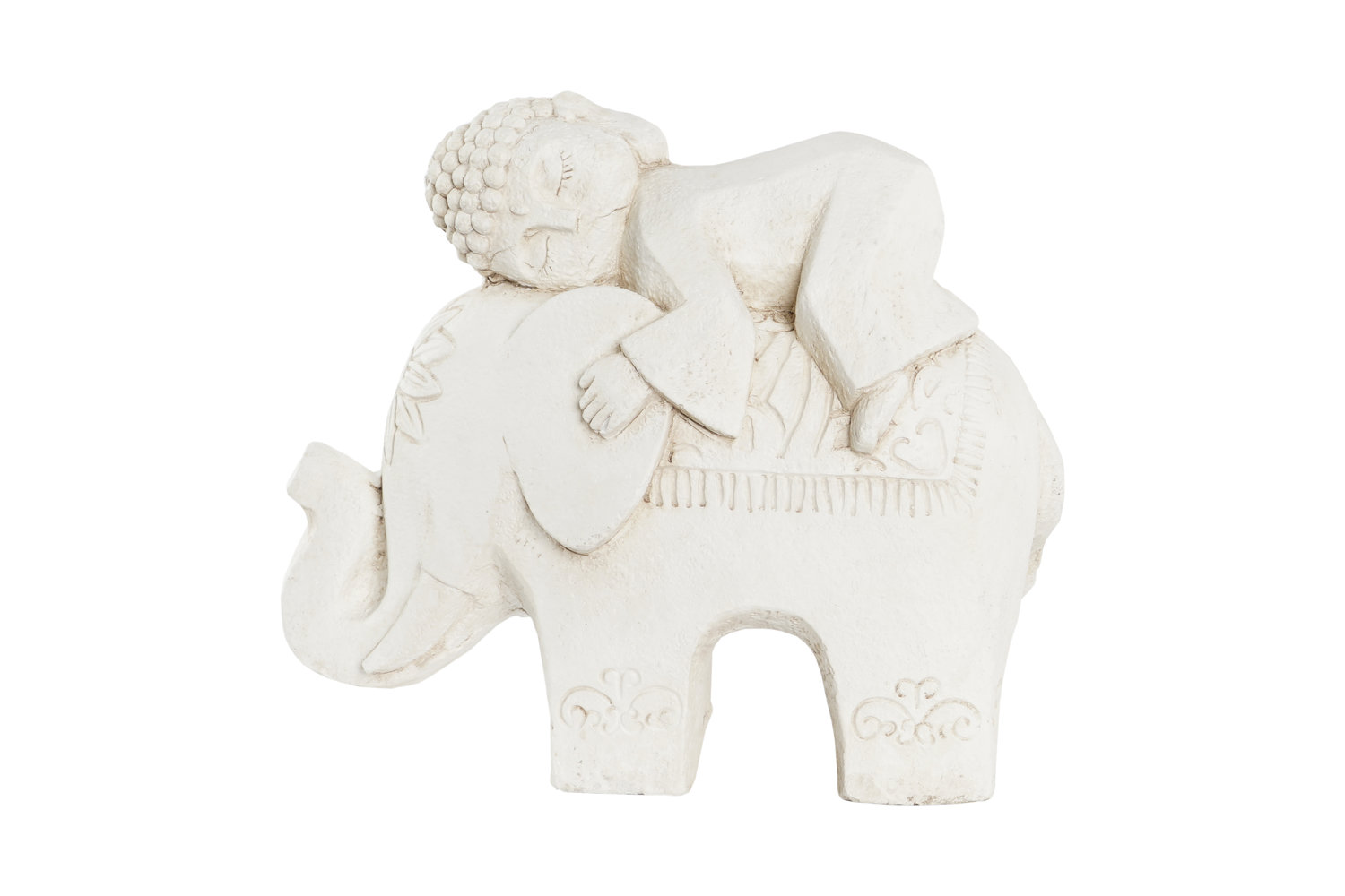 Figurine Magnesia 44x22x40 Bouddha Éléphant Vieilli | Leroy Merlin