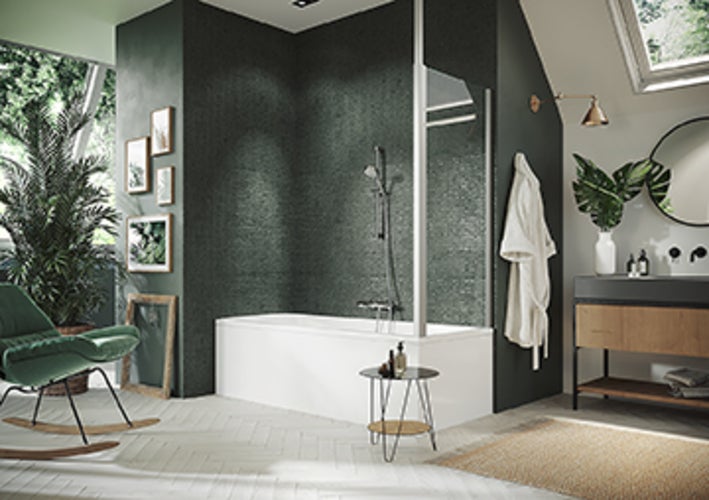 Mampara de baño HÜPPE Design pure, panel lateral, anchura 700mm, alto ...