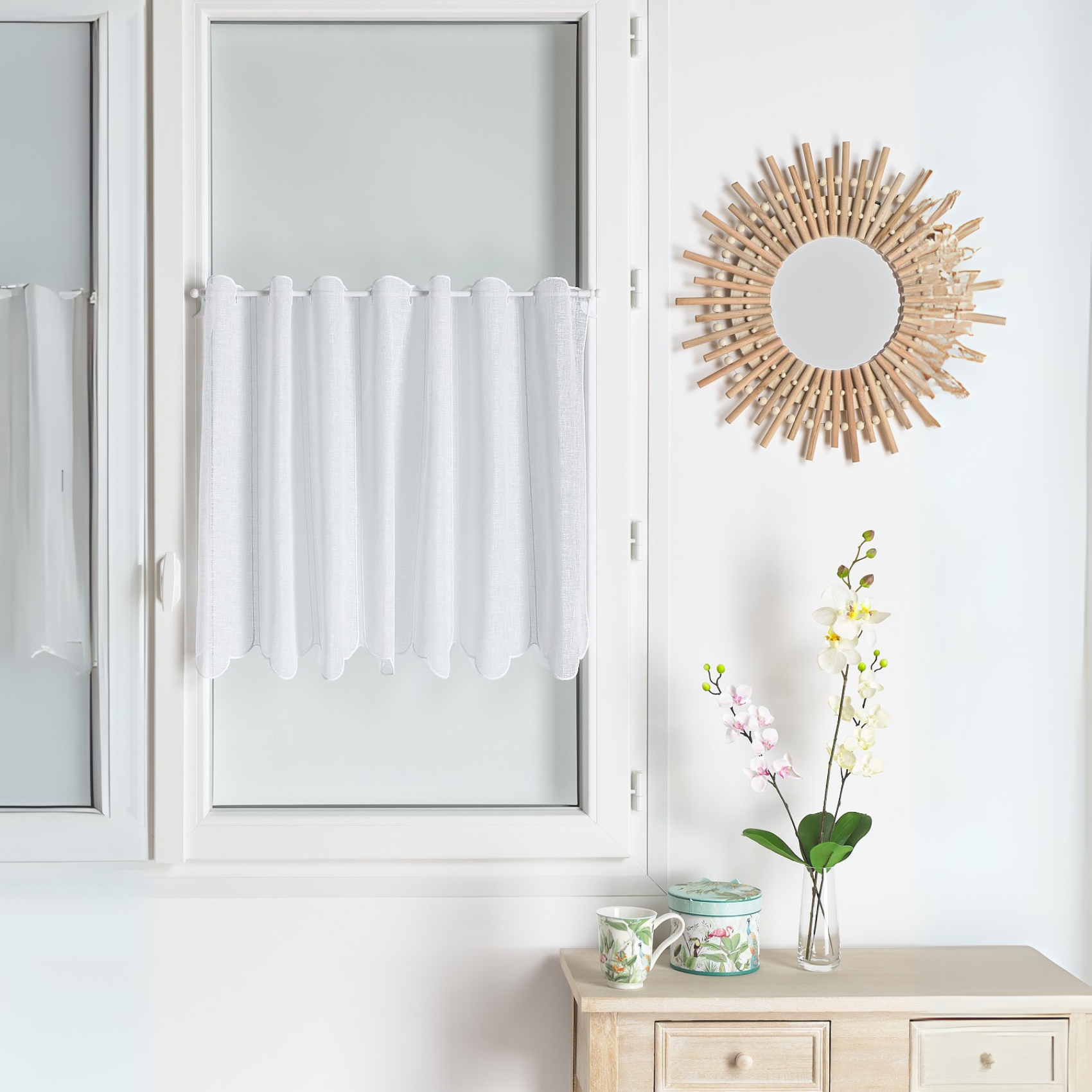 Brise Bise de etamina blanco liso | Leroy Merlin