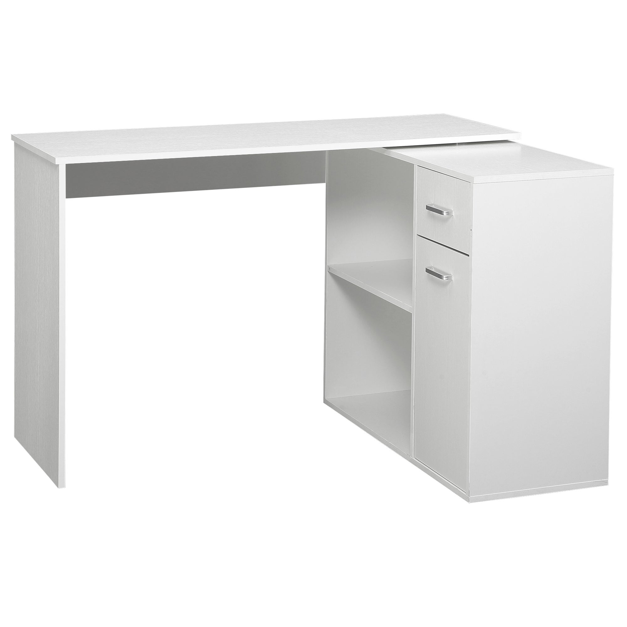 Bureau d'angle pivotant à 180°, bureau d'ordinateur, bibliothèque ...