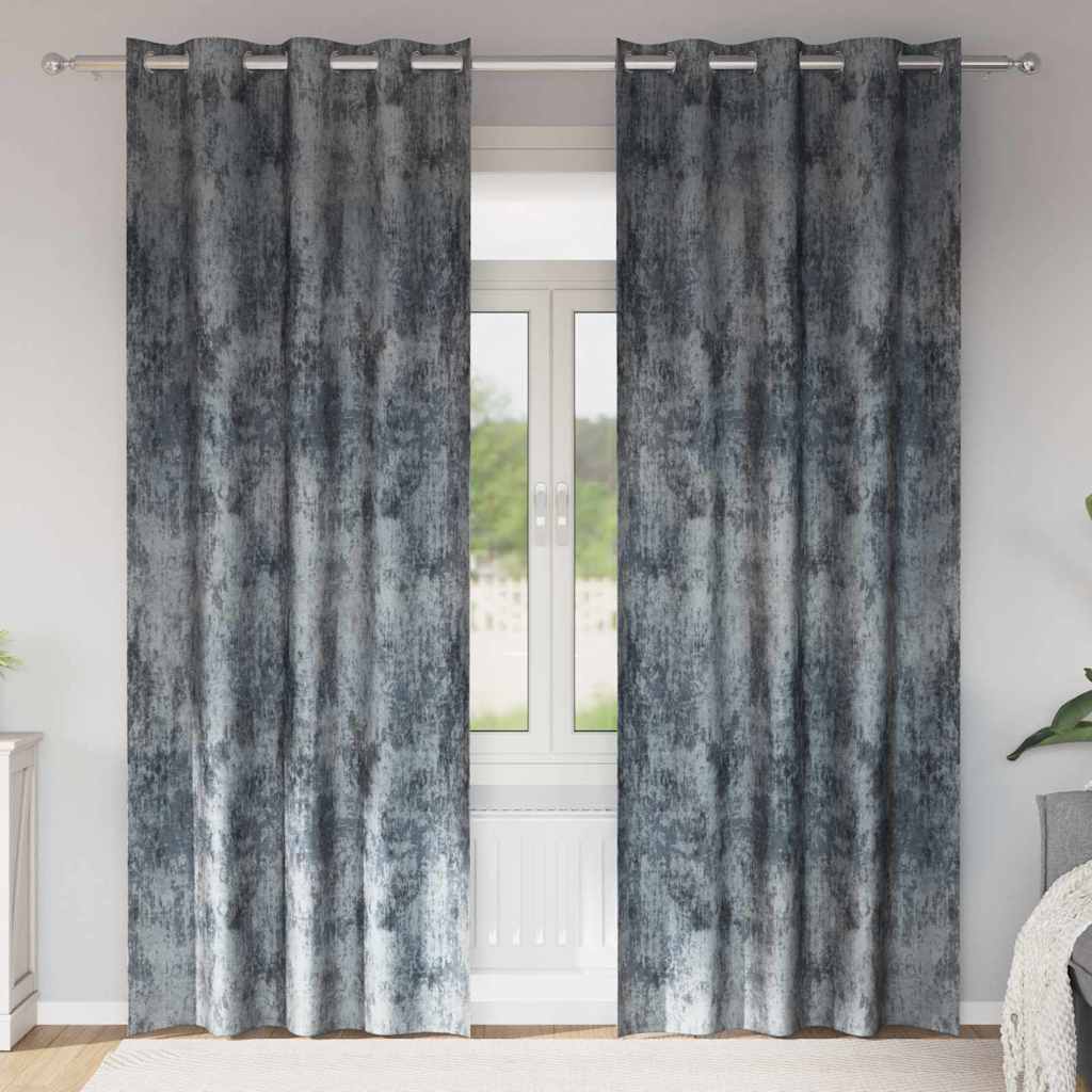 Maison Exclusive - Rideau avec des rideaux 2 pcs Gris argenté 245 x 140 ...