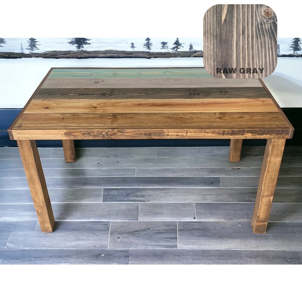 RAW WOOD® Table à manger | Modèle Tokoro | Finition Raw Gray ...