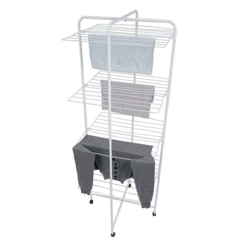 Etendoir Tour 4 niveaux 30M Acier Blanc MSV | Leroy Merlin