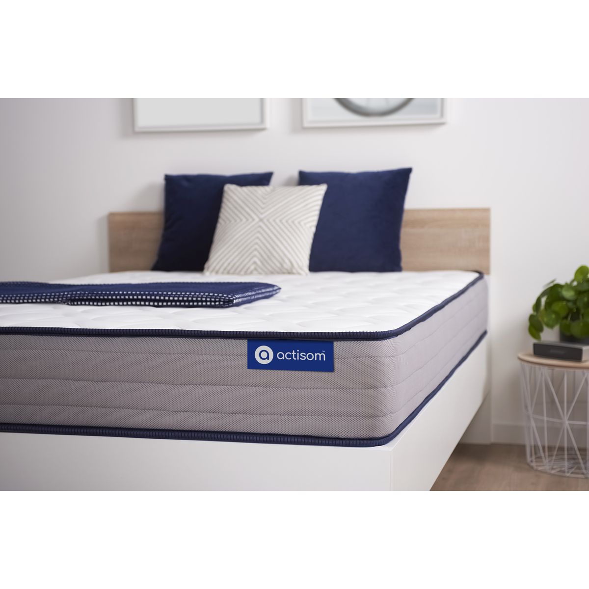 Matelas 80 x 200 cm Actilatex form - Latex et mémoire de forme - Ep. 22 cm - Ferme - 5 zones de ...