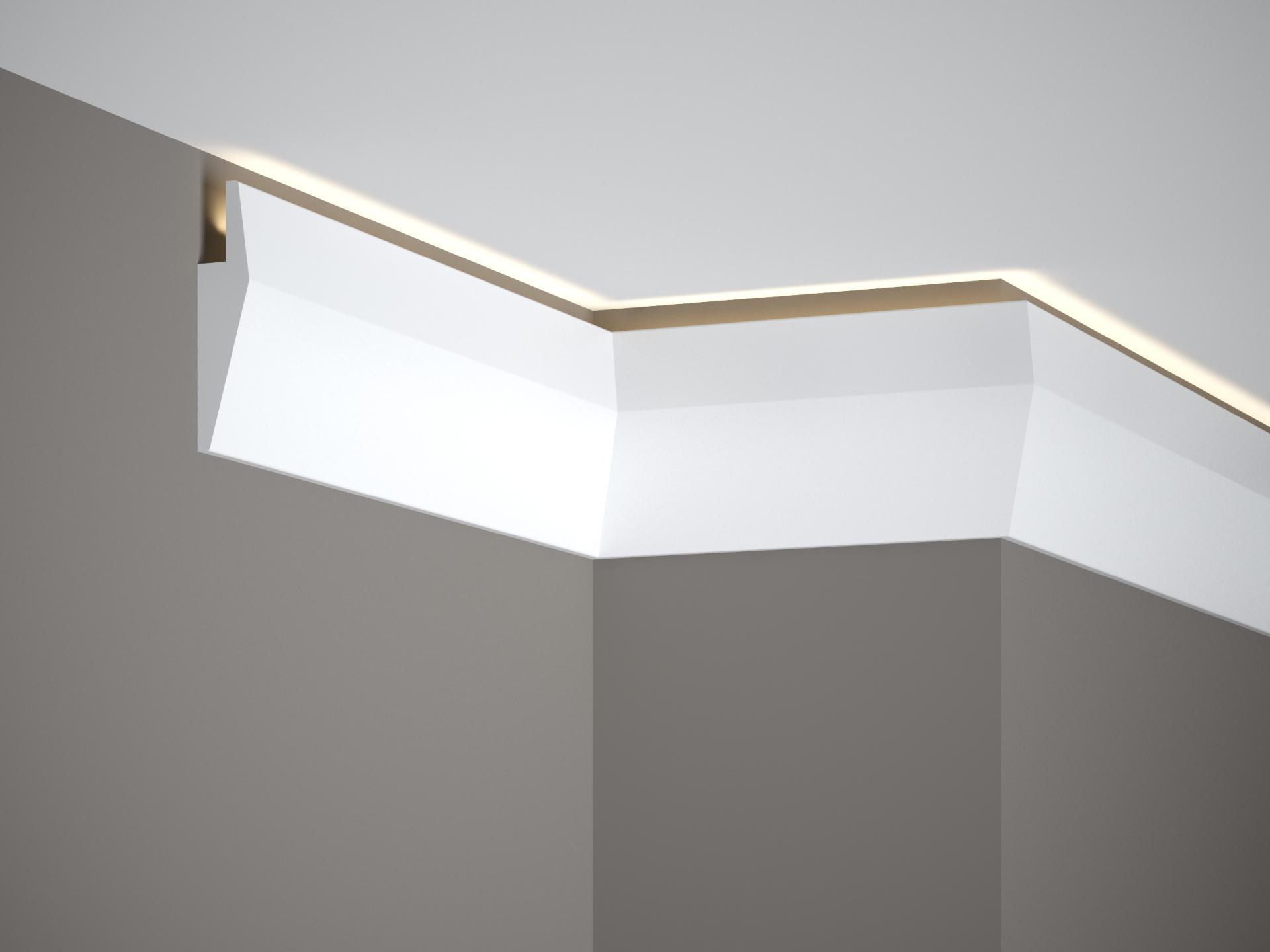 Corniche plafond pour LED SMD016 - 200 x 10 x 2,3cm (L x h x p) | Leroy ...