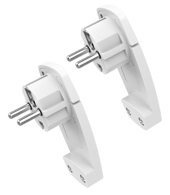 2 Pièces Prise Extra Plate Fiche Plate Blanche - avec Poignée ...