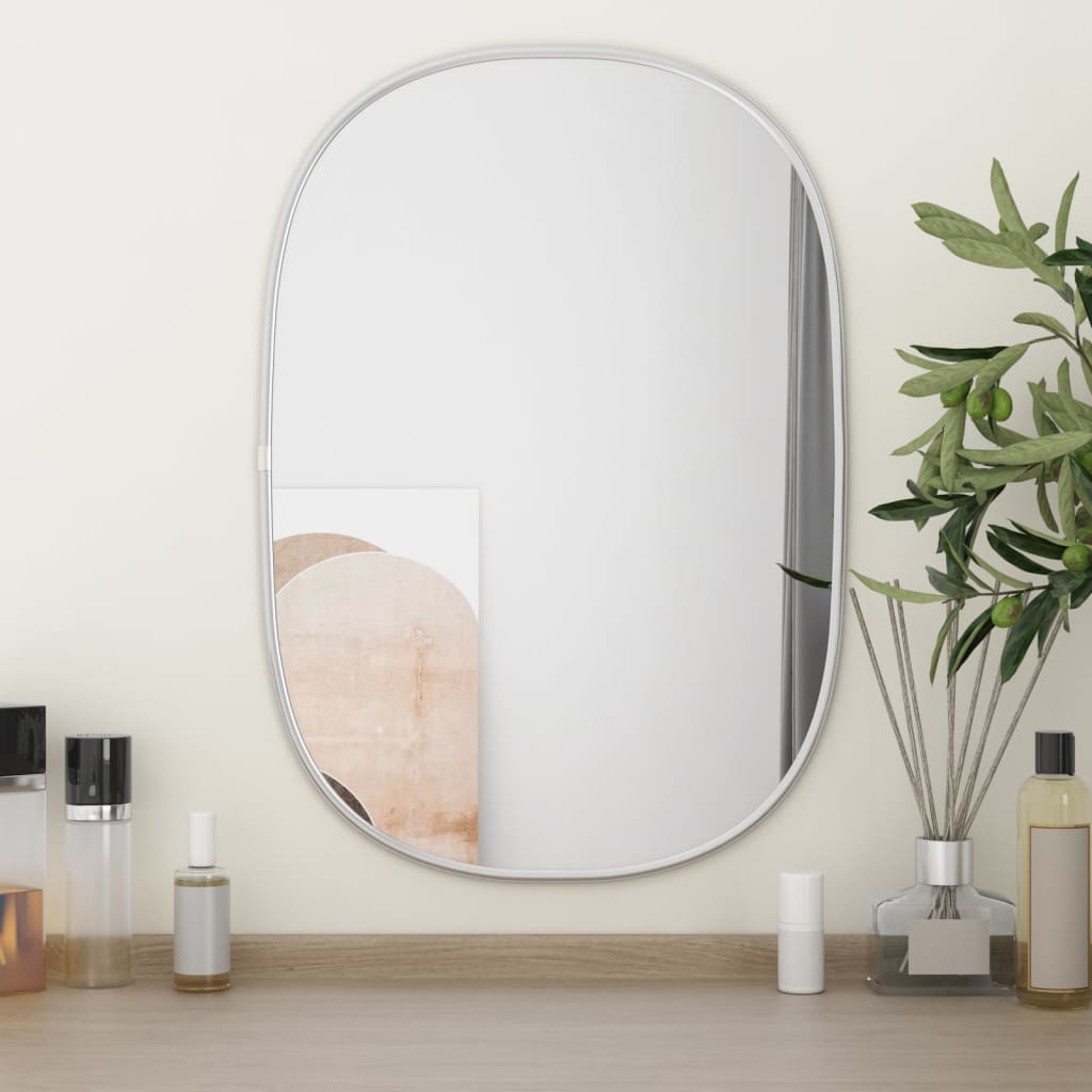 Miroir mural Argenté 50x35 cm | Leroy Merlin