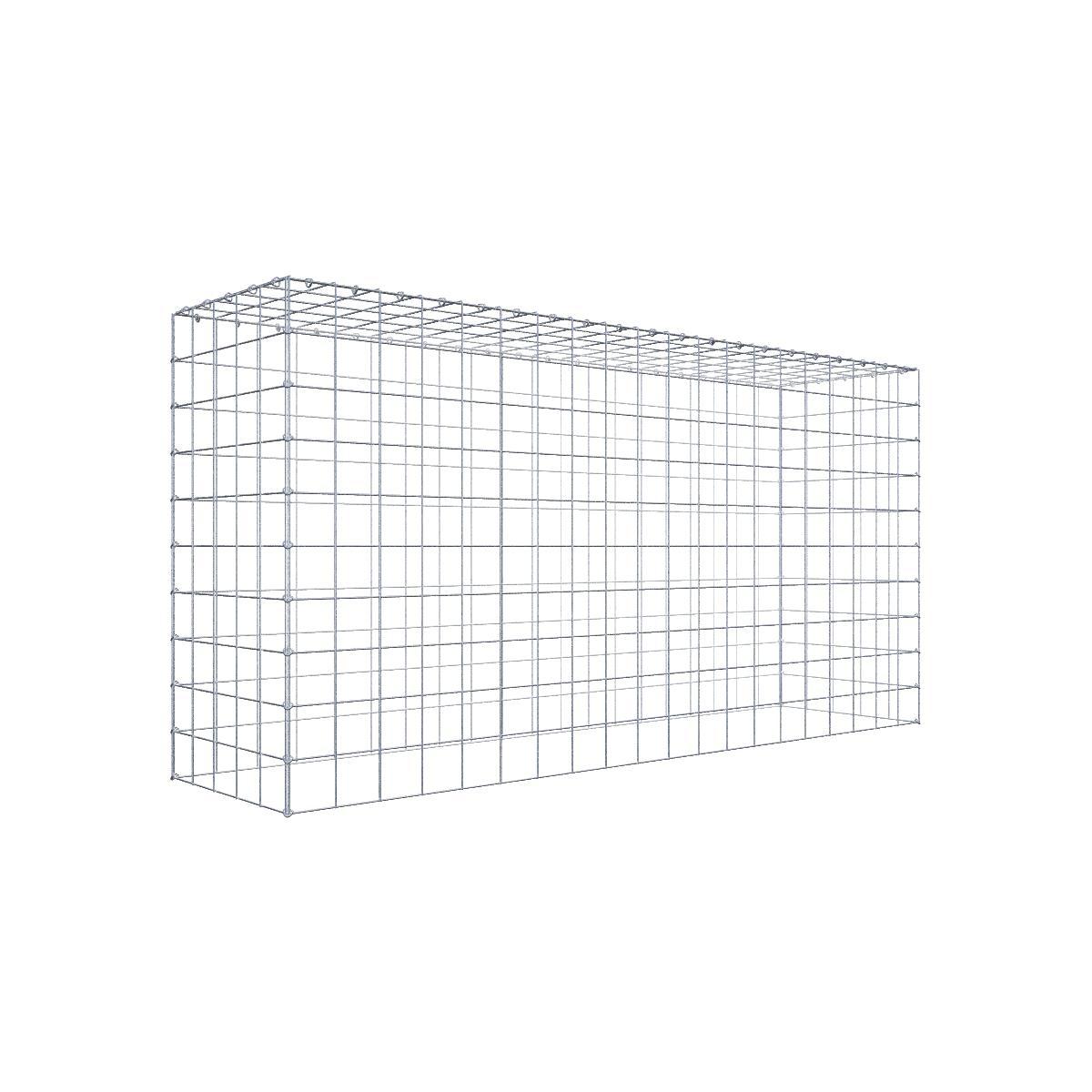 Gabion à monter en hauteur 200 cm x 100 cm x 50 cm (L x H x P), maille 10 x 10 cm, Anneaux en C ...