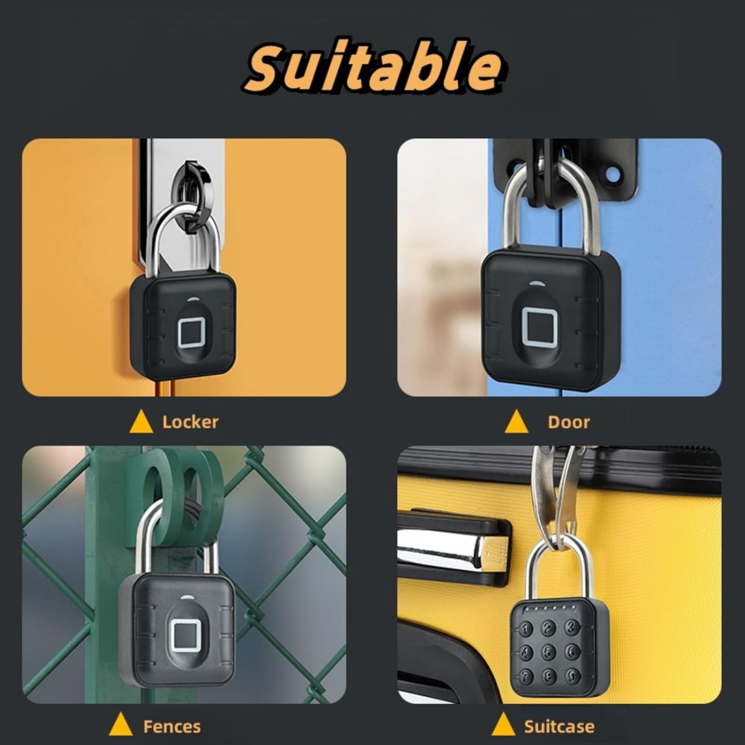 Cadenas à Empreinte Digitale Verrouillage Intelligent Sans Clé, Haute ...