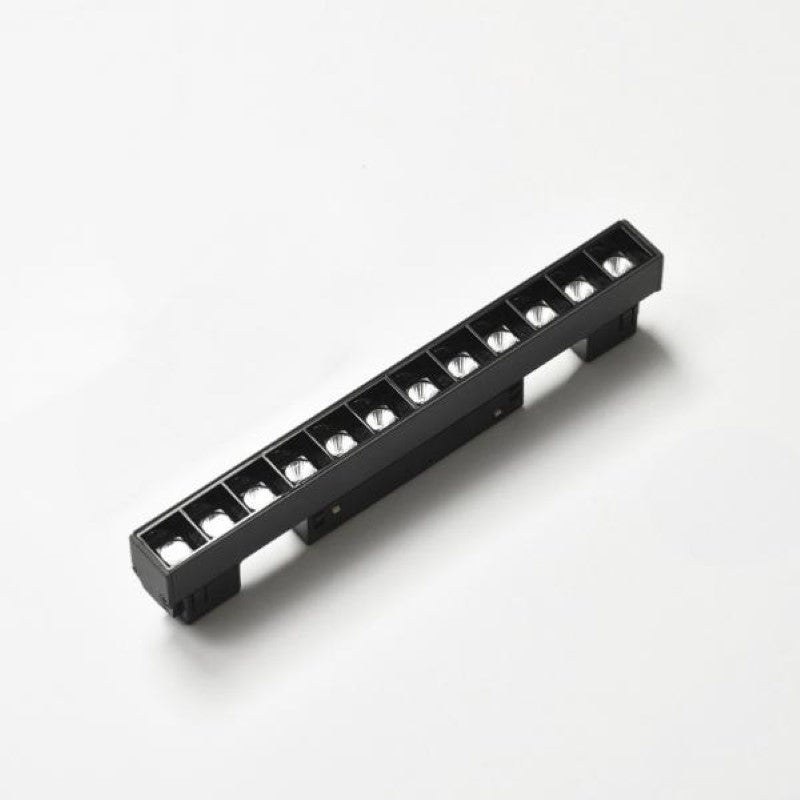 Projecteur LED sur Rail Magnétique 48V DC 12W NOIR - Blanc Chaud 2300K ...