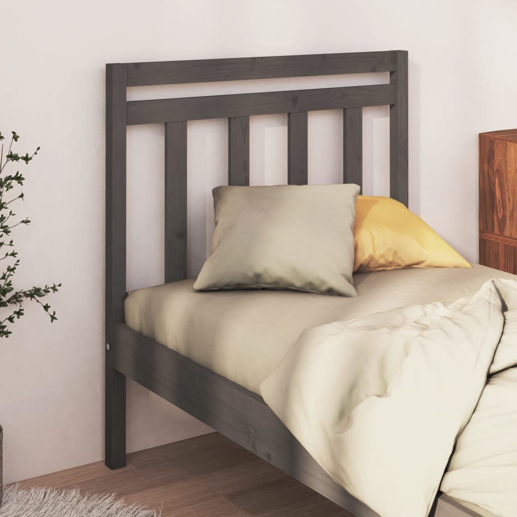 Tête de lit en pin massif gris 106x4x100 cm - COMFORTXL | Leroy Merlin