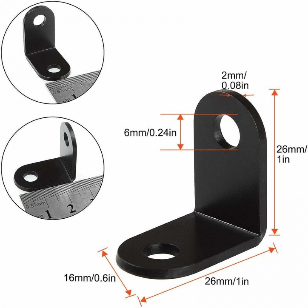 Soporte angular con vástago de 90 grados, ángulo 26x26mm, ángulo de ...