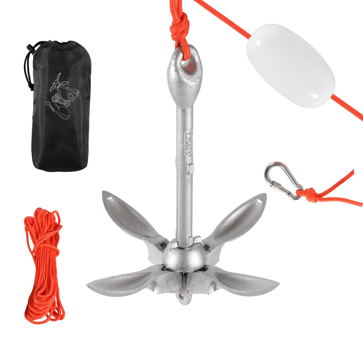 Ancre de Ancre de Petite Ancre de Kit Pliable Grappin Pour Pêche 1.5Kg ...