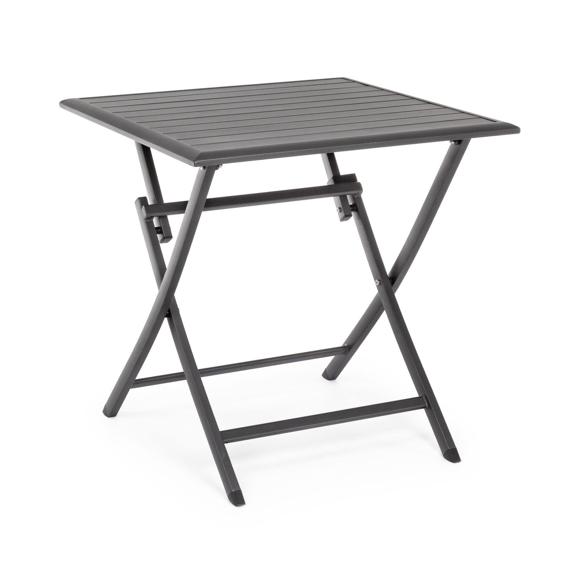 Table pliante "ELIN" 70x70 anthracite, structure en aluminium, pour ...