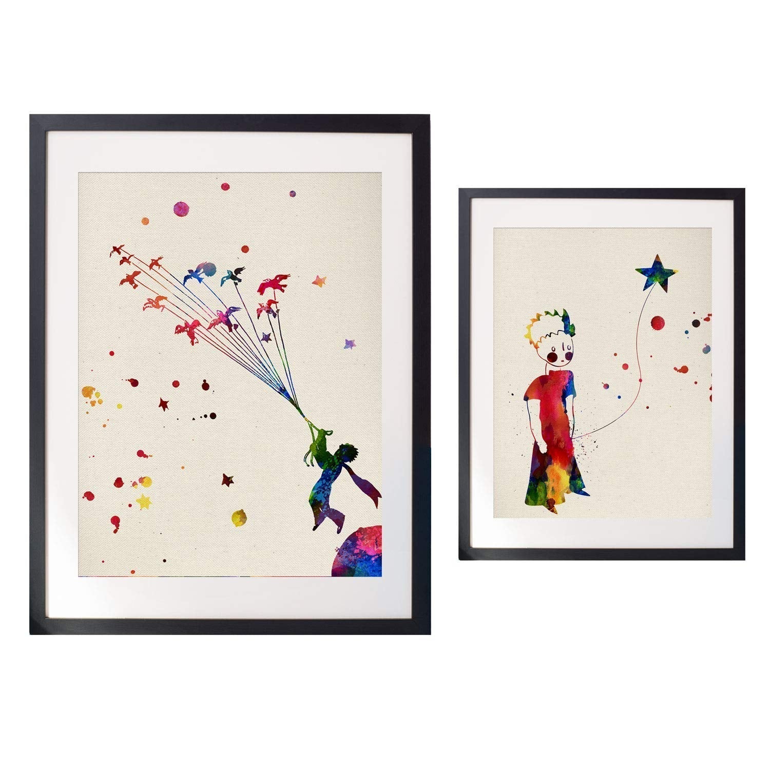 Pack De Láminas Principito Estrella. Posters Estilo Acuarela Con ...