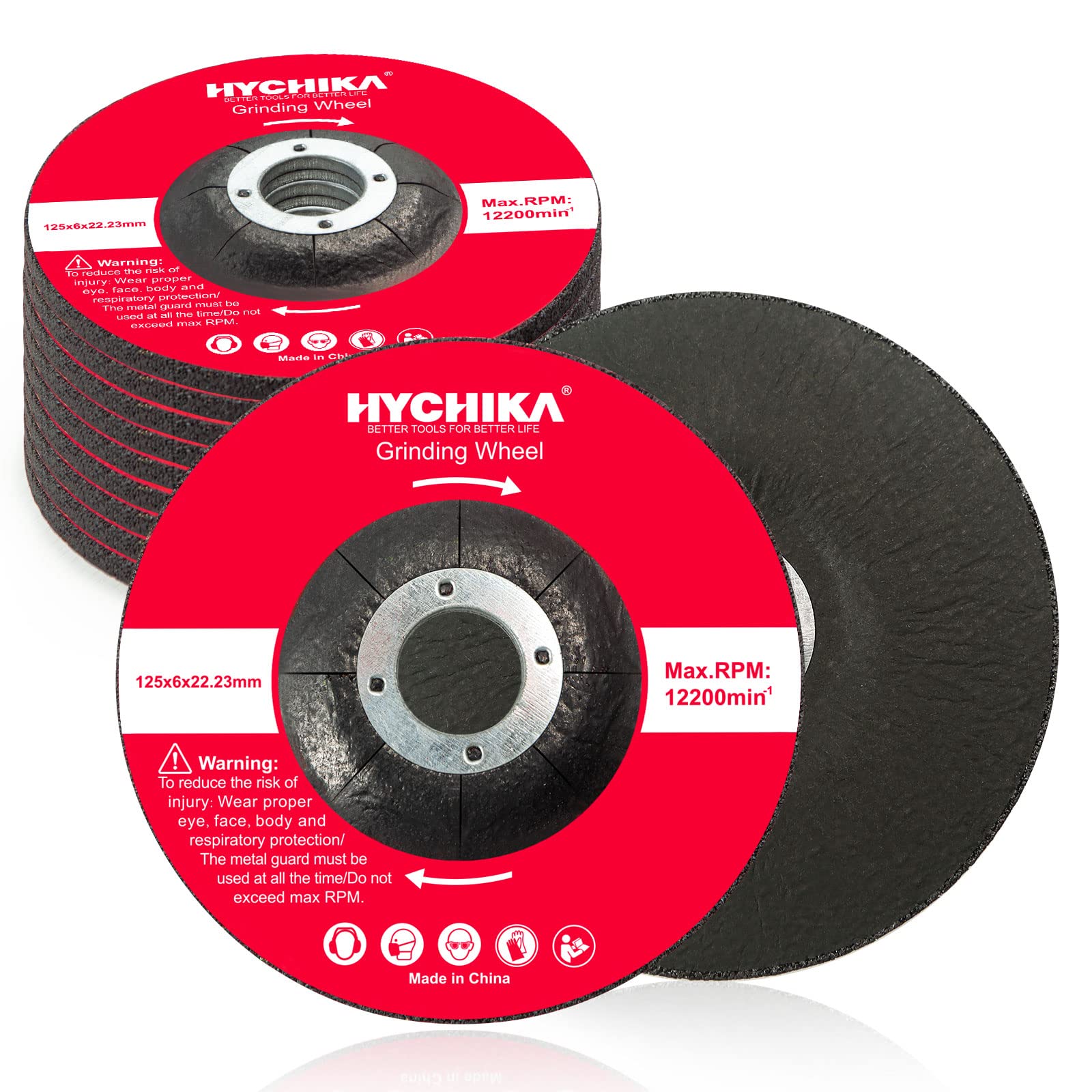 Disques à Ebarber Métal, HYCHIKA Disque Meuleuse 125mm 10 Pièces Pour ...