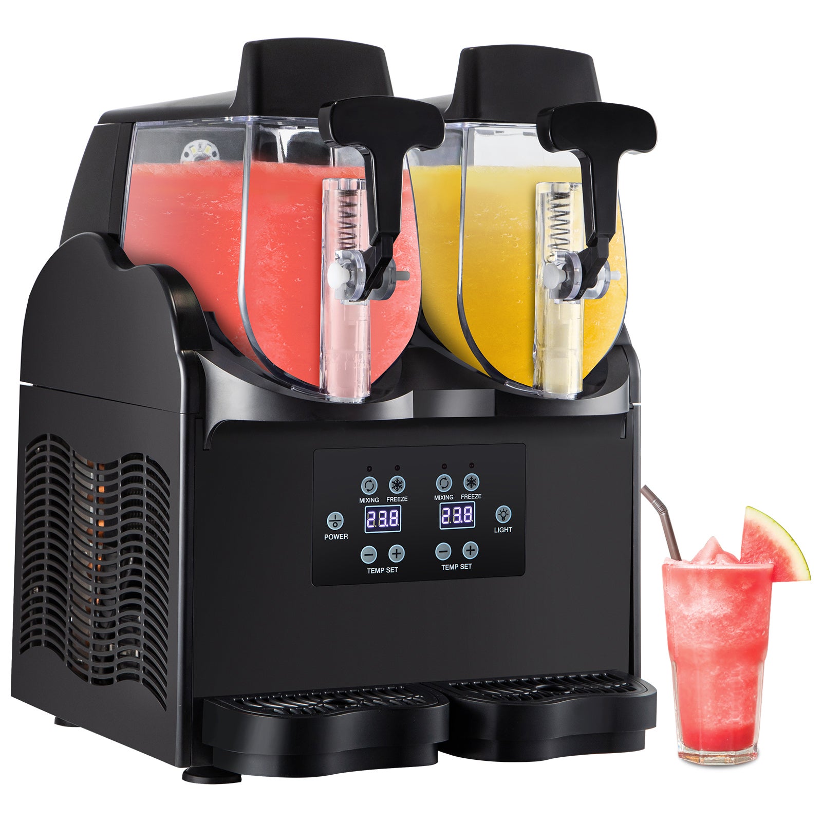 Machine a Granite 2 x 2,5 L Machine de Glace Fondue 37 x 33 x 40 cm ...