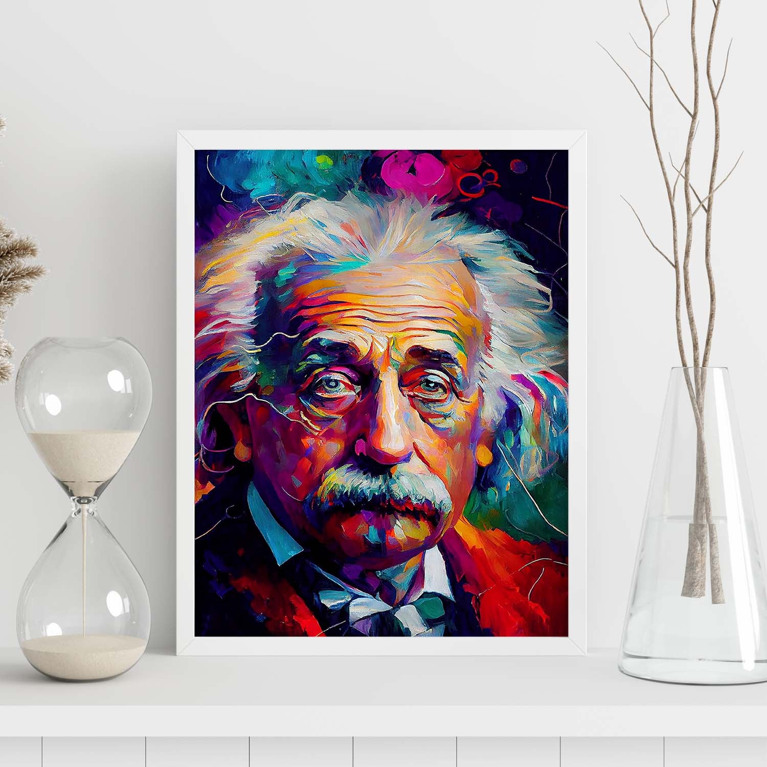 Nacnic Poster De Albert Einstein En Estilo Retrato A Todo Color ...
