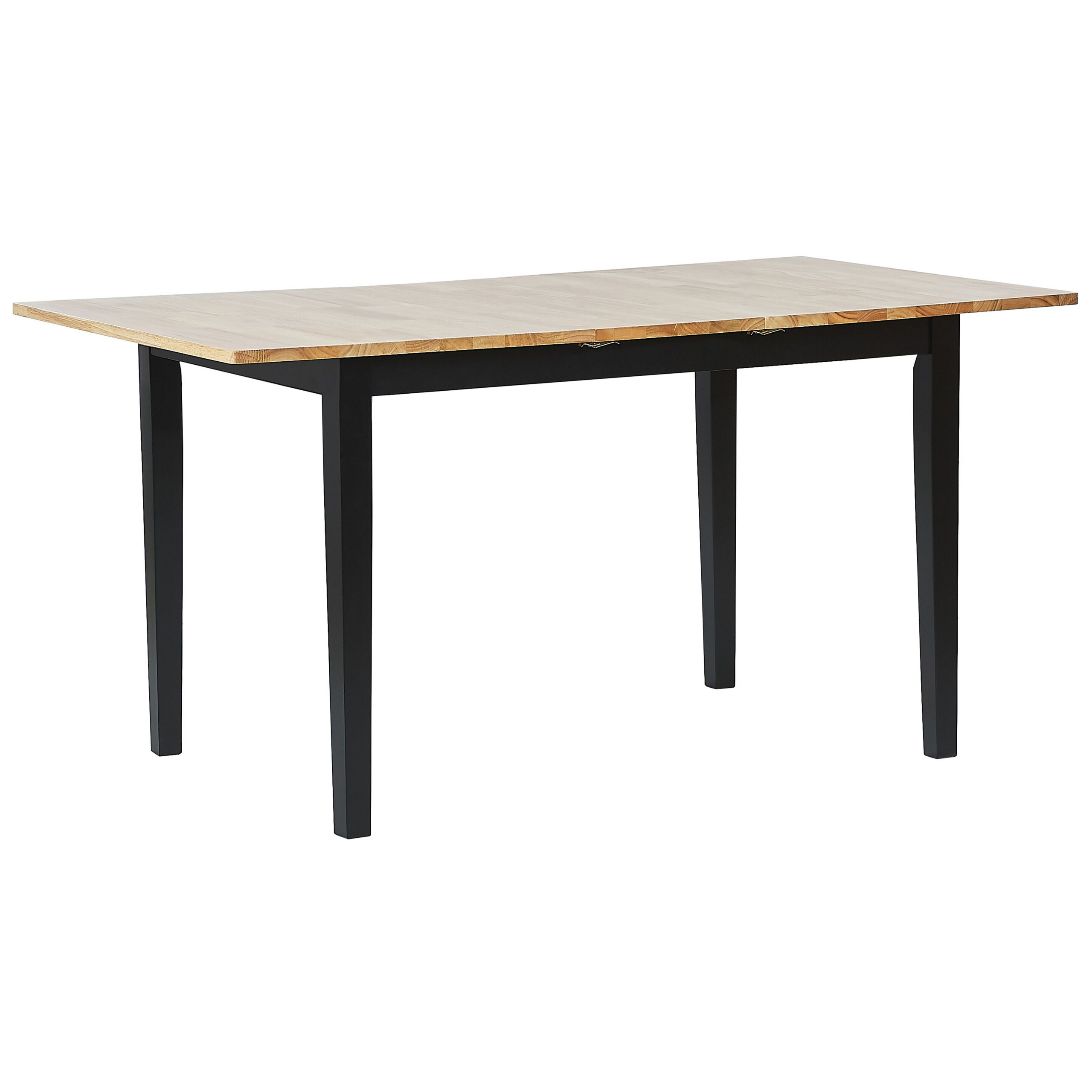 Table de salle à manger extensible HOUSTON Marron/noir 120/150 cm 80 cm ...