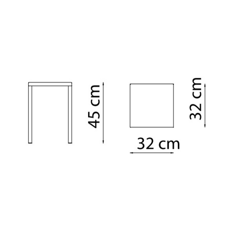 Table basse tabouret métal 32x32 cm 45h Blanc perle | Leroy Merlin