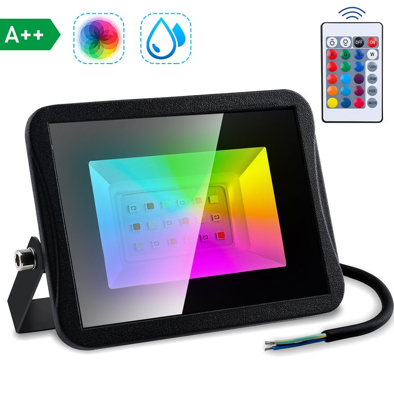 Foco LED RGB Regulable Exterior Foco LED RGB 10W RGB 120º Foco LED RGB ...