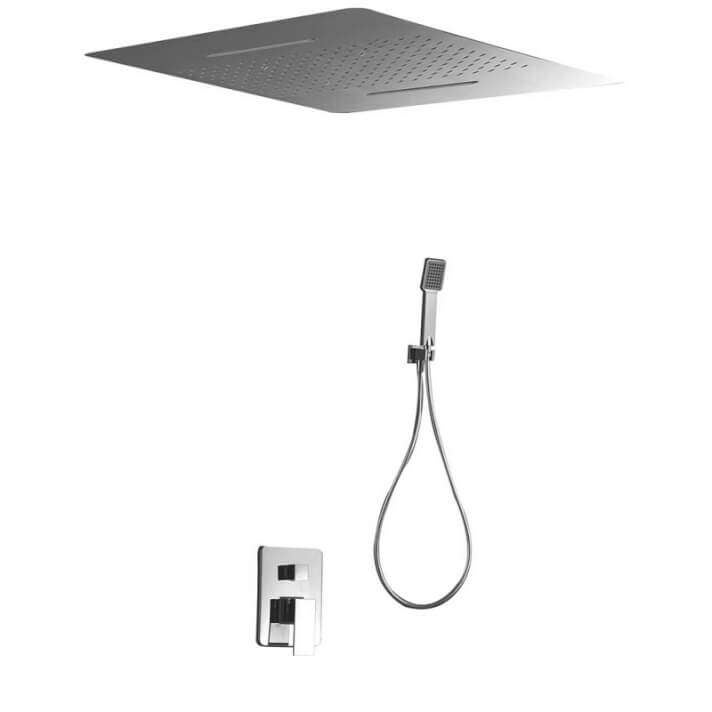 Kit Conjunto de ducha empotrado a Techo con un rociador extraplano ...